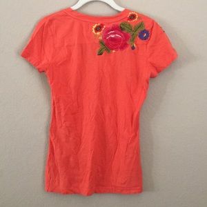 Johnny Was | Tops | Johnny Was Scoop Neck Embroidered Tee | Poshmark